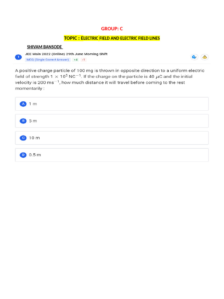 Group D Qurstons | PDF