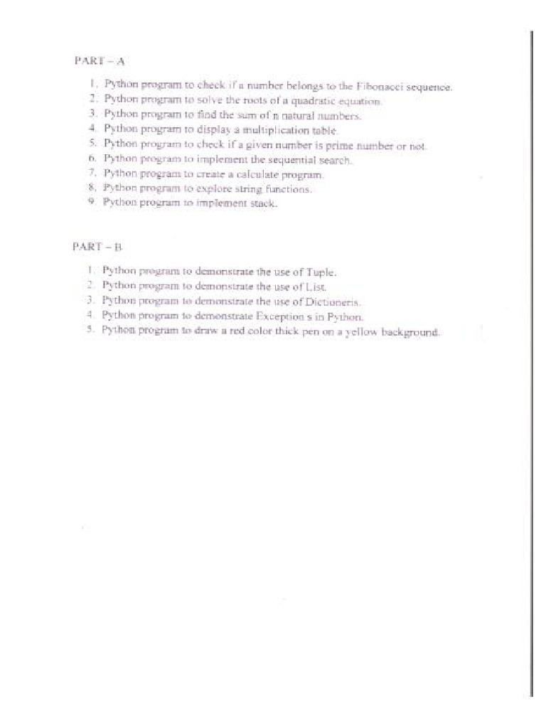 Python Lab Programs | PDF