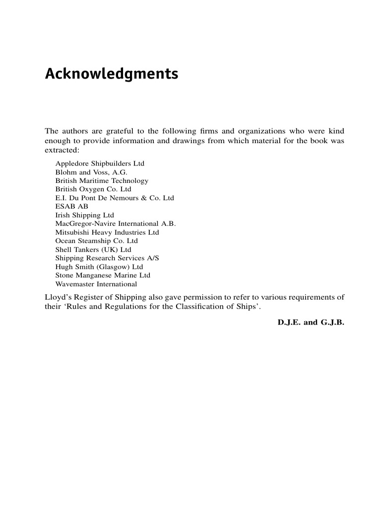 Acknowledgments 2012 Ship-Construction | PDF