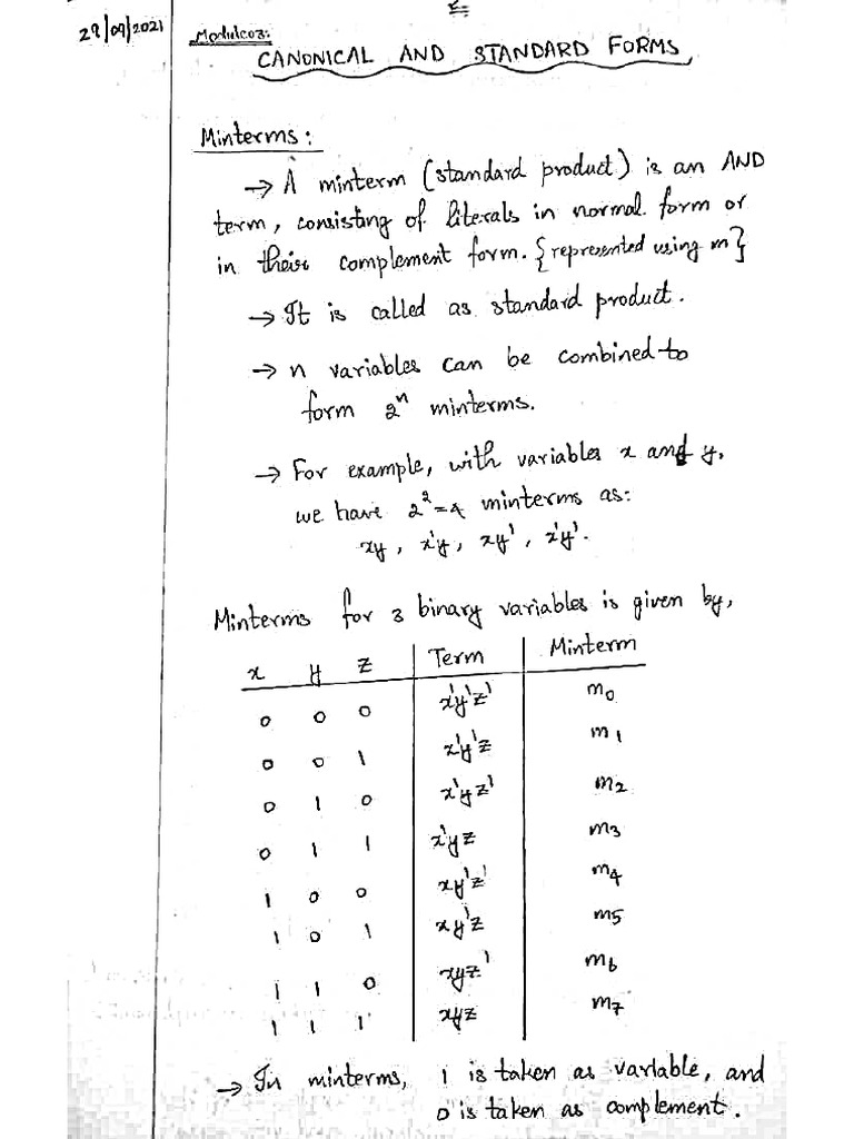 Module03-Canonical Standard Forms | PDF