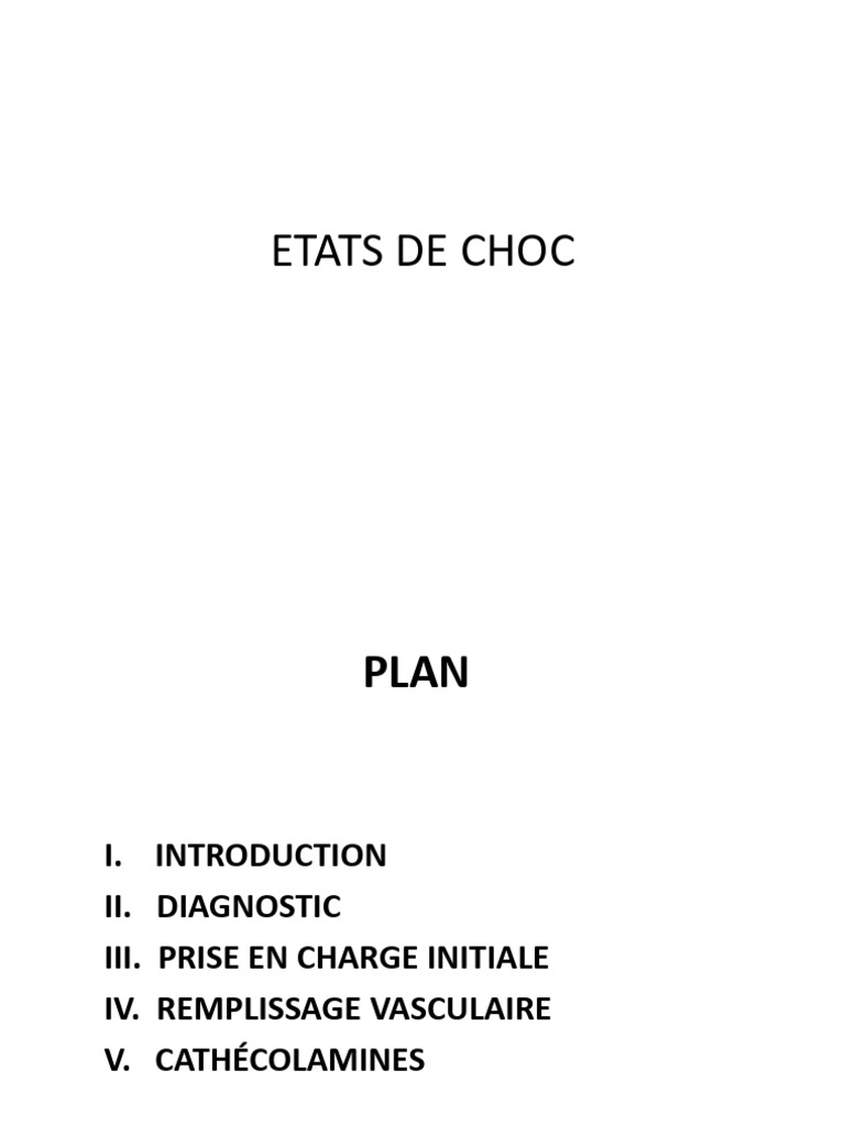 Etats de Choc | PDF