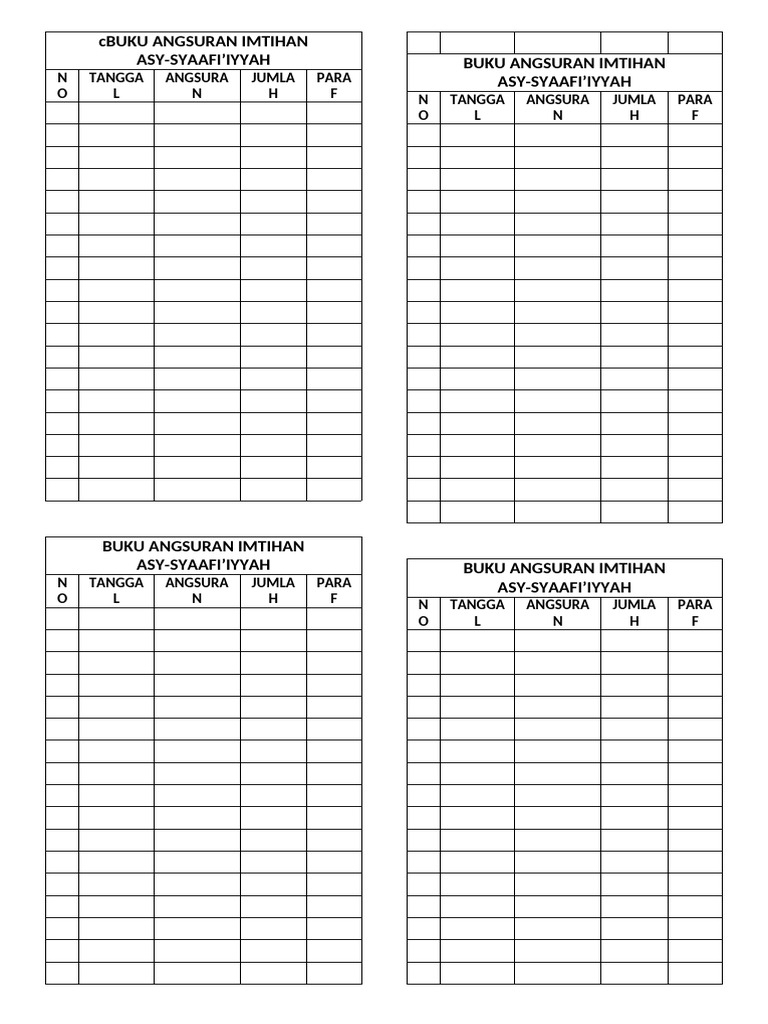 Buku Angsuran Imtihan | PDF