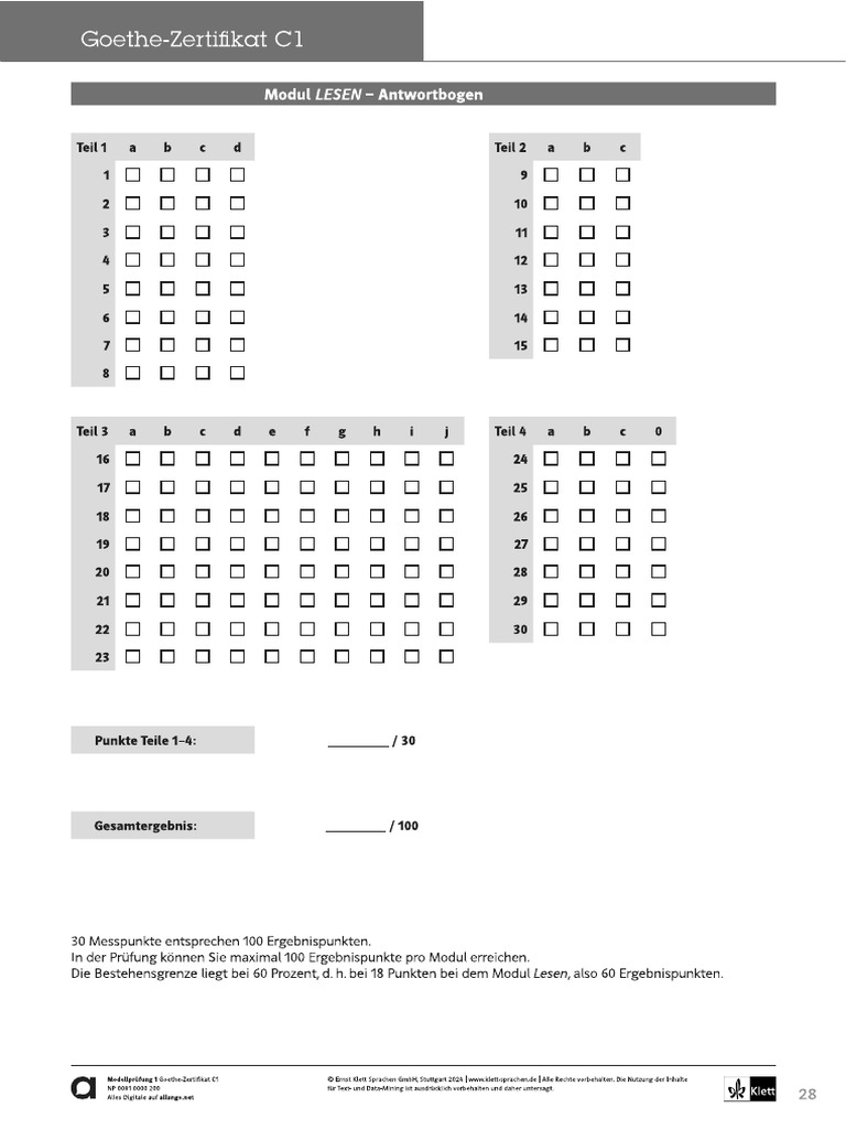 Antwortbögen | PDF