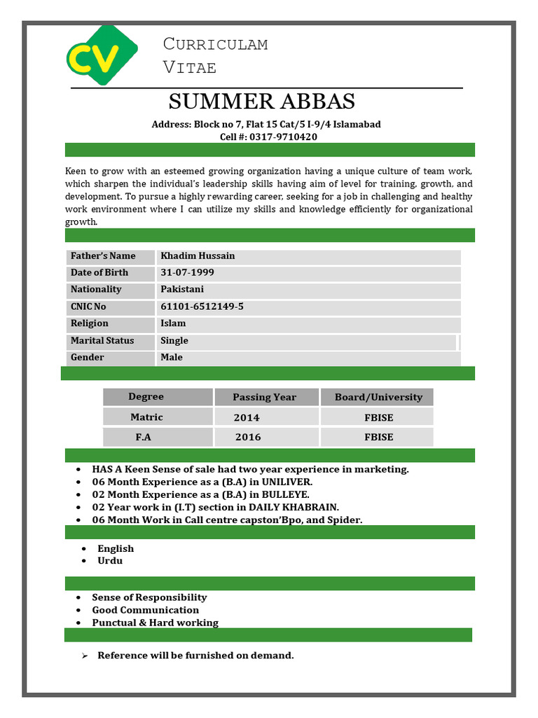 Summer Abbas | PDF