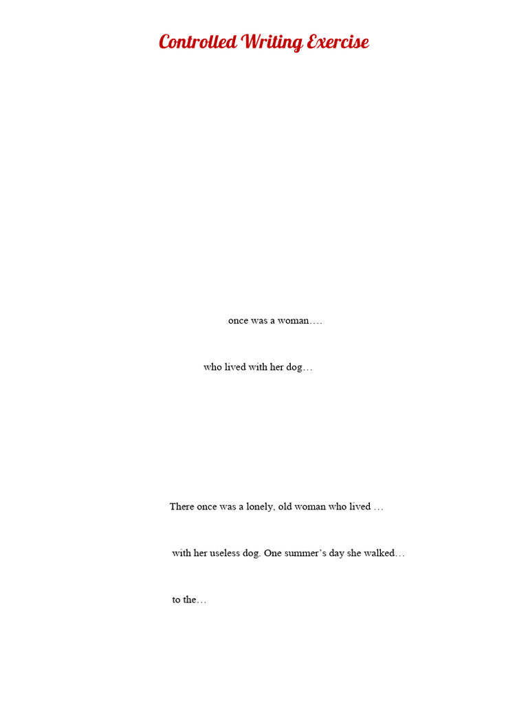 Controlled Writing | PDF