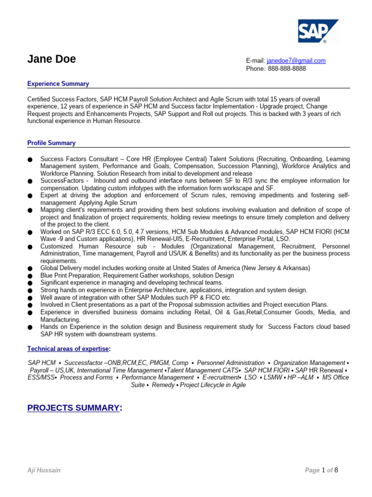 Sample Resume-8 | PDF