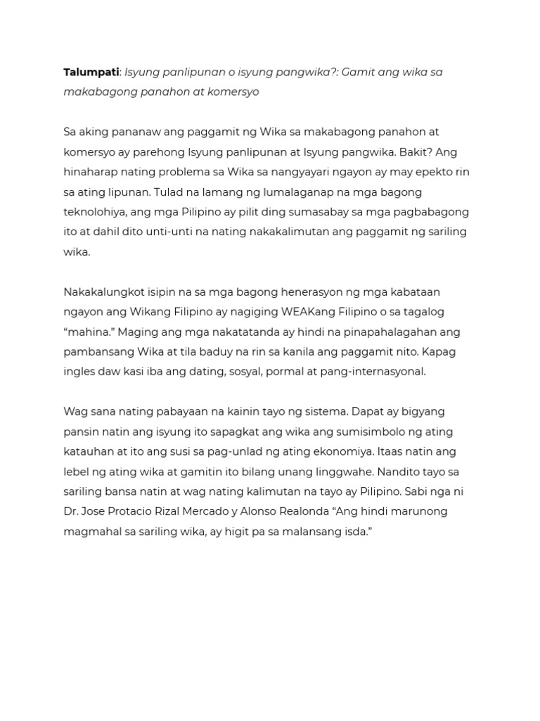 Talumpati | PDF