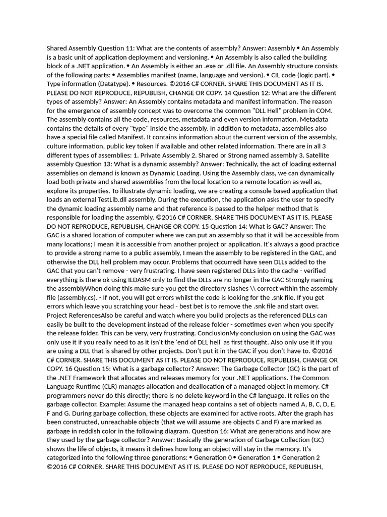 Shared Assembly Question 12 | PDF