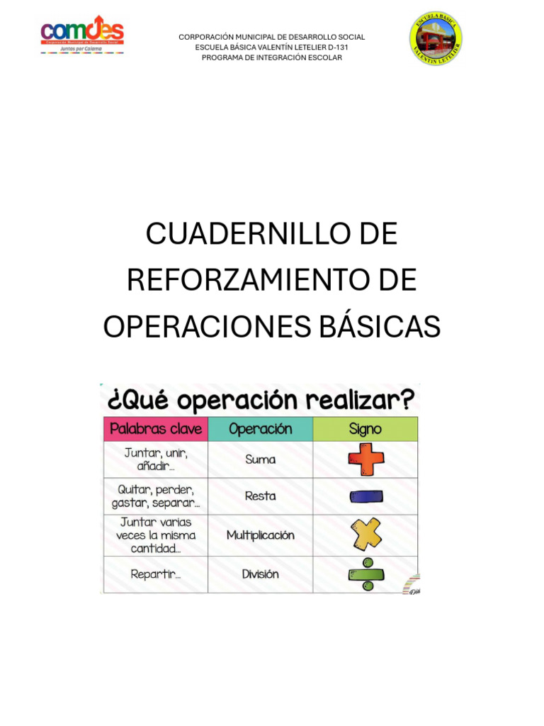 3a - Cuadernillo de Reforzamiento de Operaciones Básicas | PDF