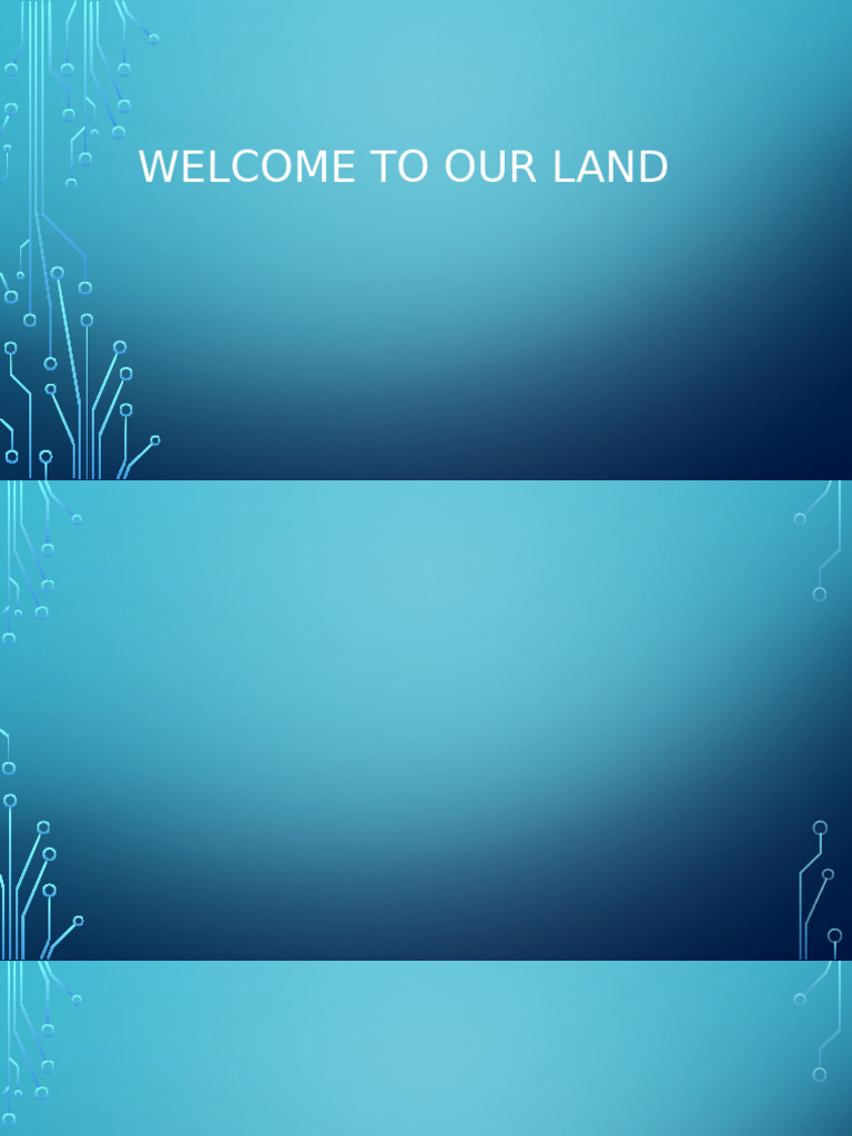 Welcome To Our Land | PDF