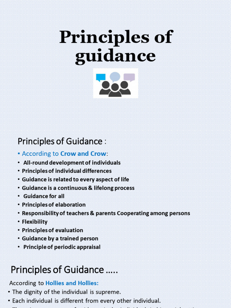 Principles of guidance | PDF