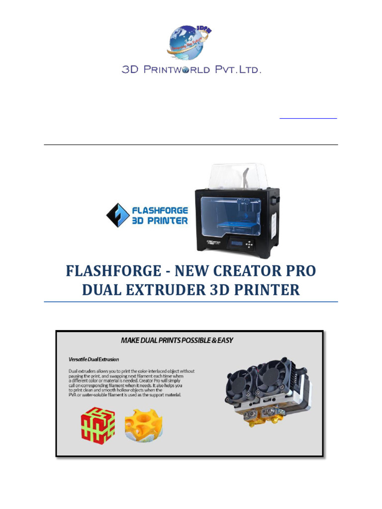 Flash Forge Finder Pro Plus 3d Printer | PDF