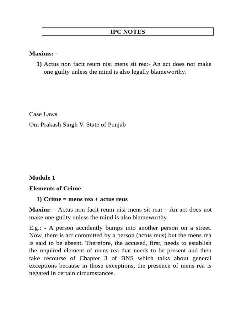 Ipc Notes | PDF
