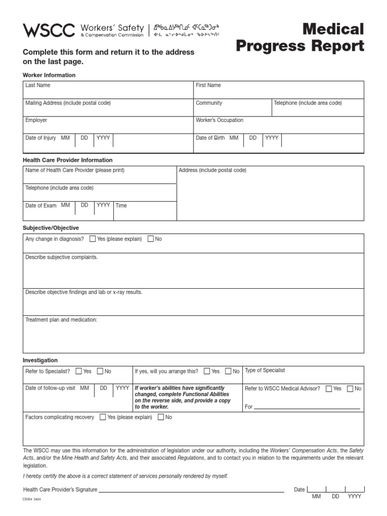 101-CS004 - EN - Medical Progress Report - Fillable-Aprvd | PDF