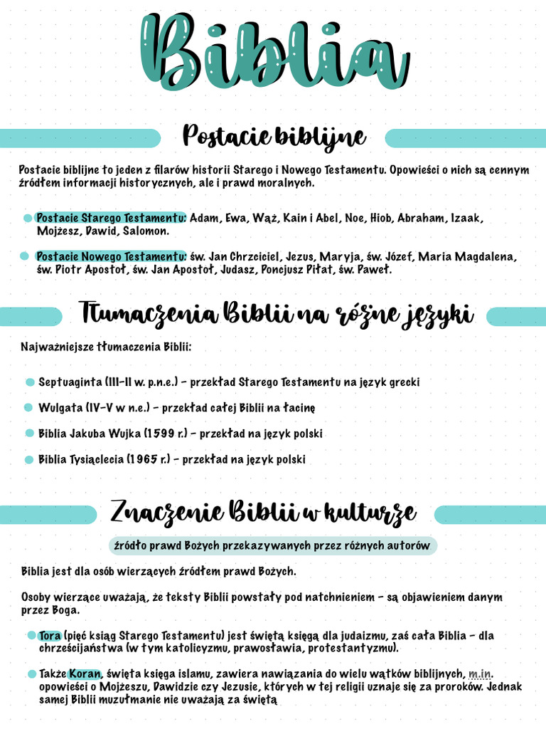 Biblia Notatka | PDF