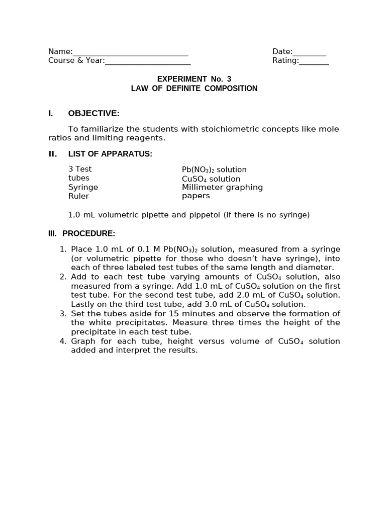 ENGGCHEM Lab Act 3 | PDF | Volume
