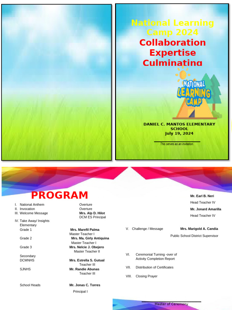 NLC 2024 Colab Culminating Program | PDF