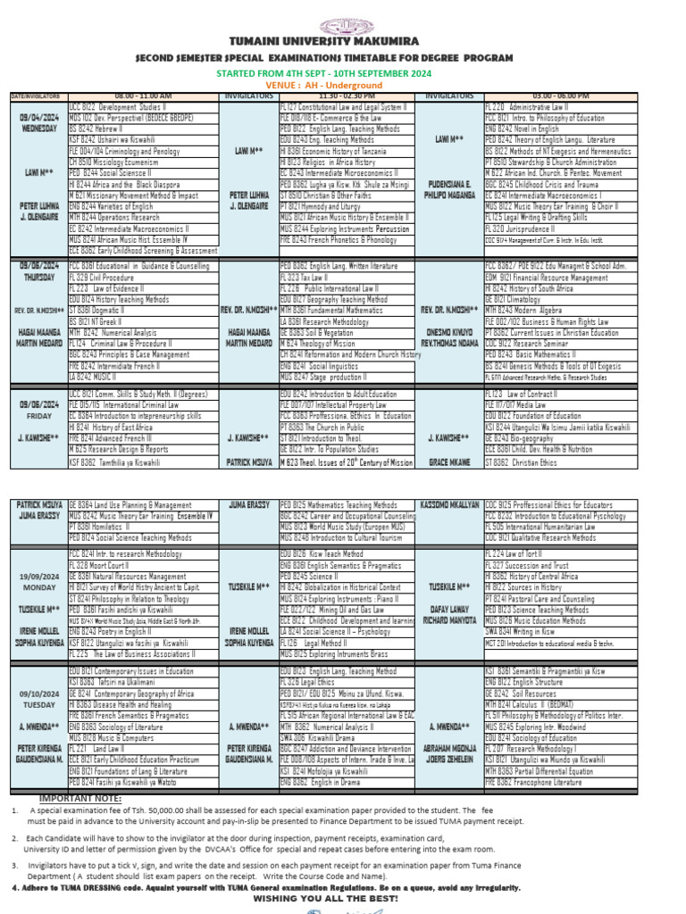Special Exm Semester 2 June 2024 | PDF