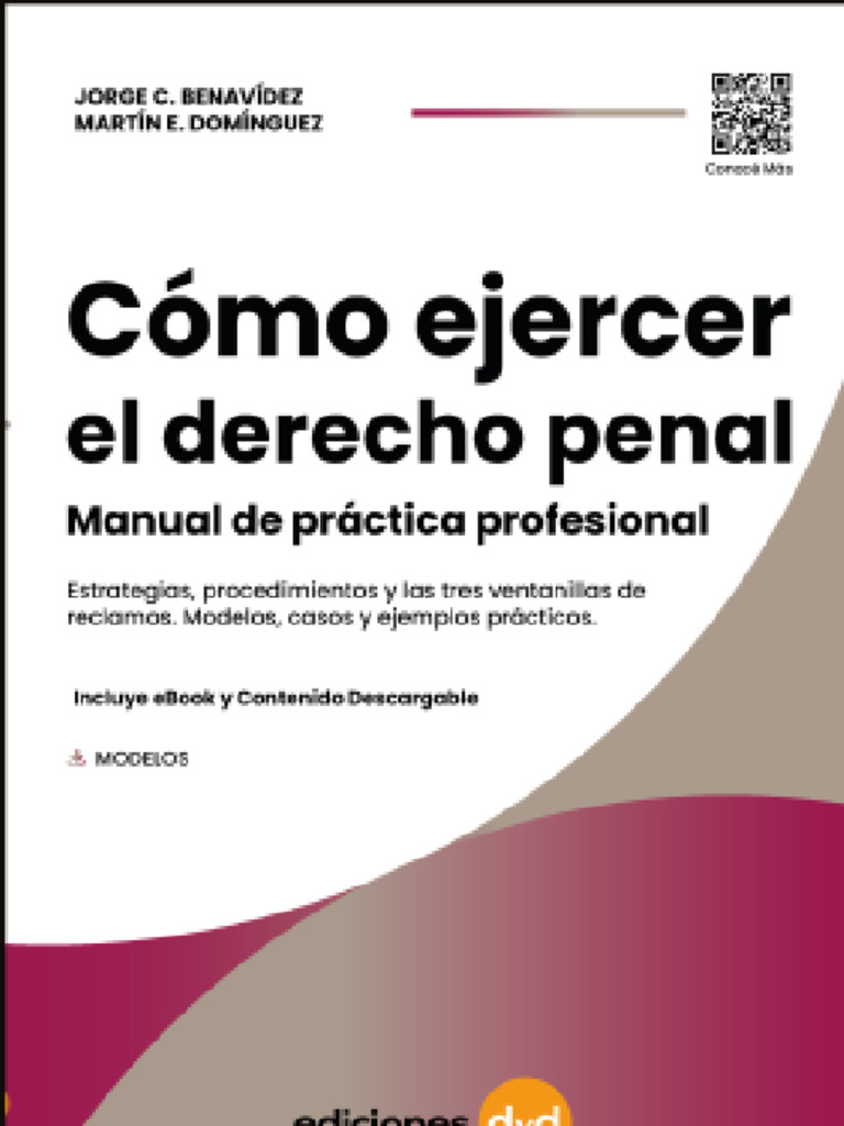 Como Ejercer El Derecho Penal - Guia Practica Profesional - Benavidez ...