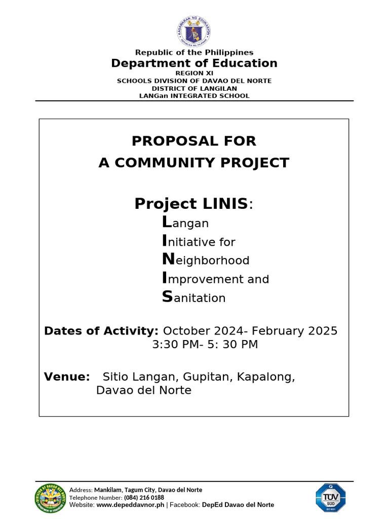 Project LINIS: Community Clean-Up Drive | PDF | Waste | Social Science