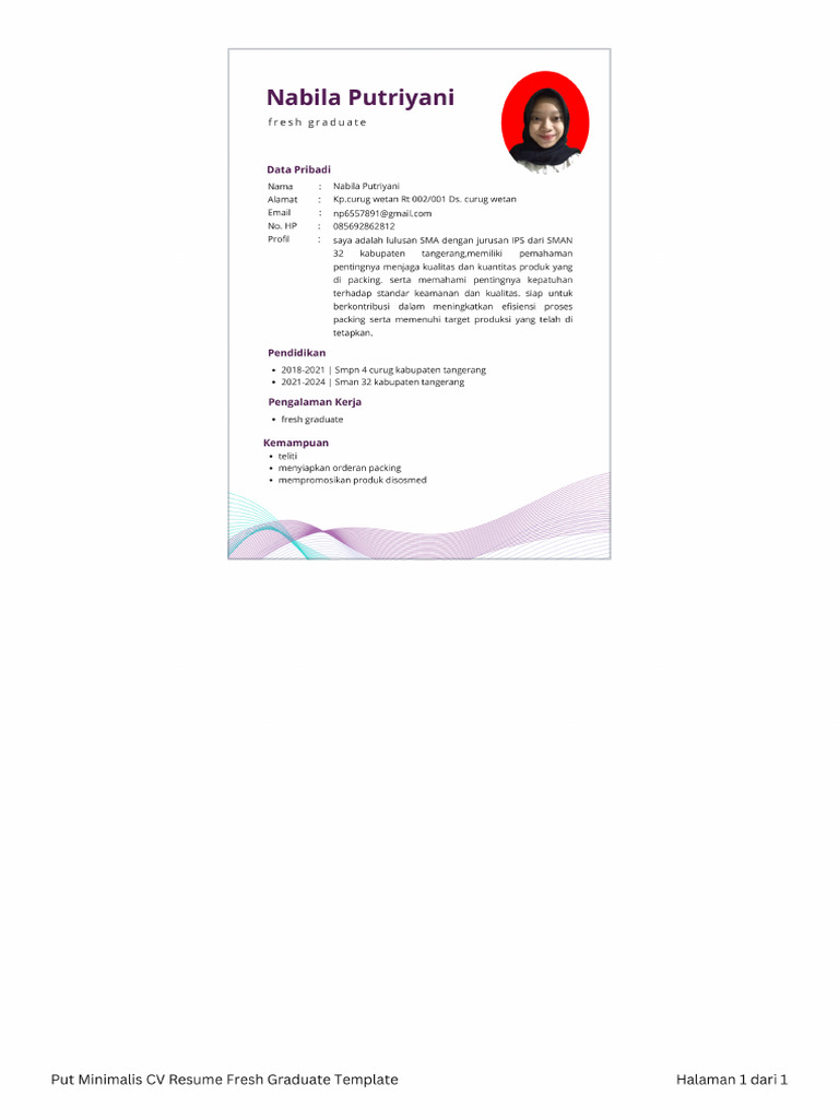 Cv.nabila Putriyani | PDF