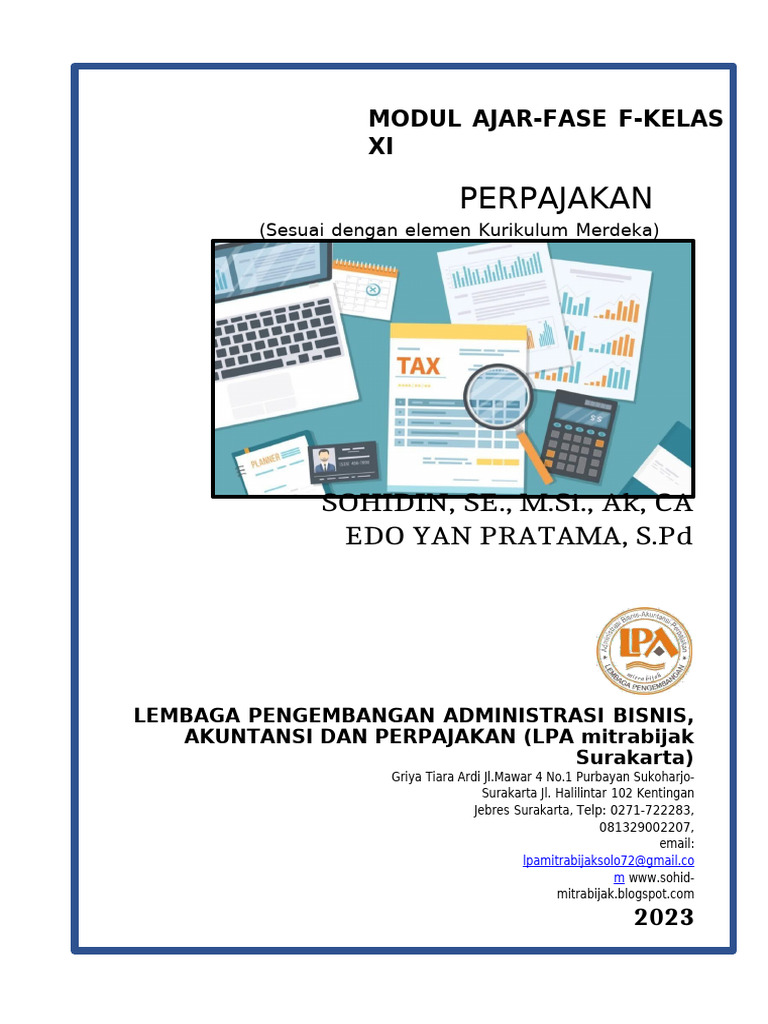 Modul Ajar - Perpajakan Kls Xi-23 | PDF