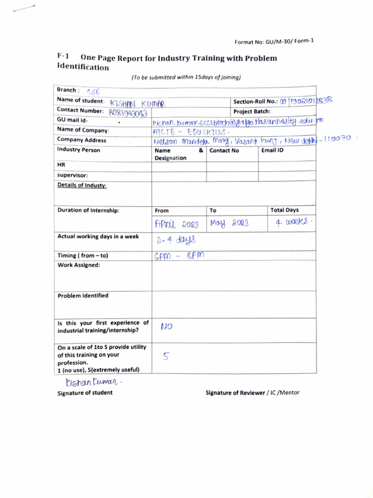 One Page Sem 8 | PDF