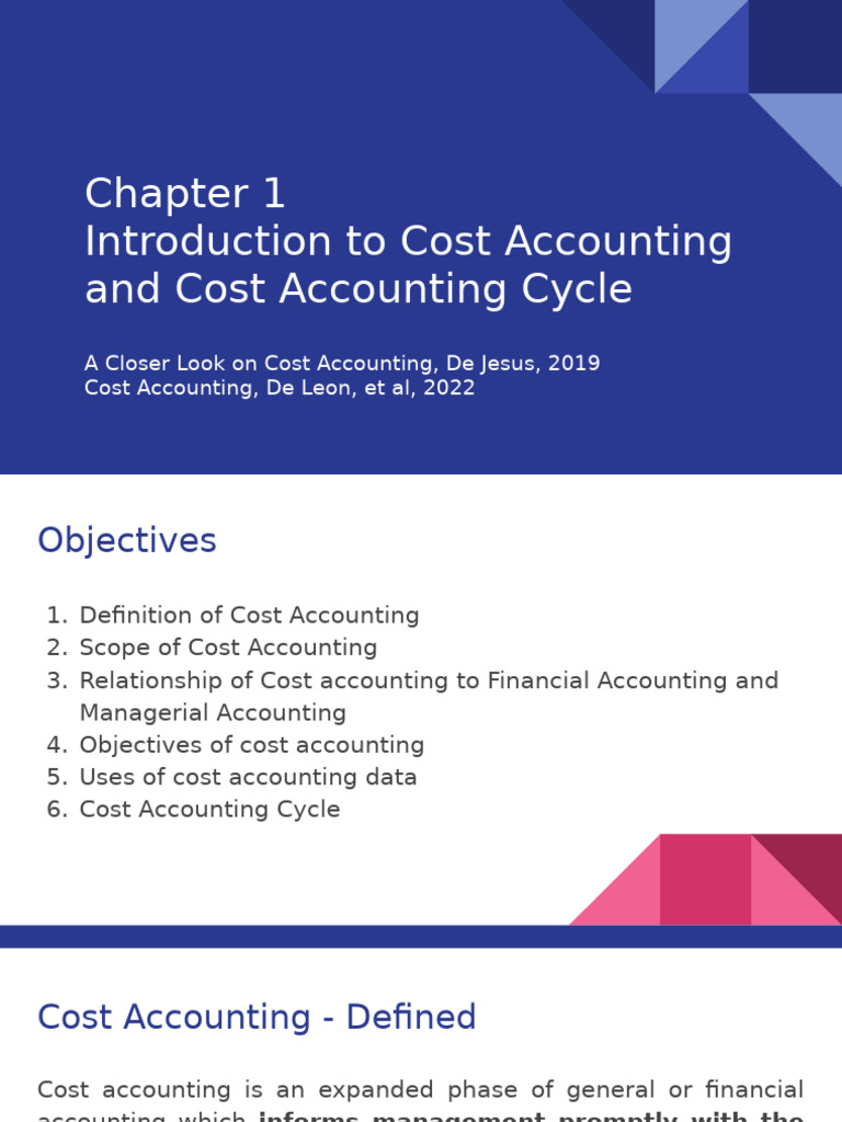 Chapter 1 Introduction To Cost Accounting | PDF