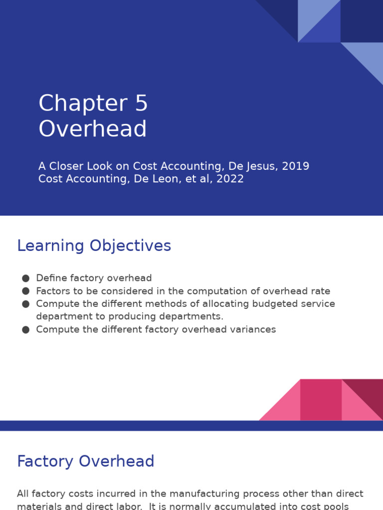 Chapter 5 Overhead | PDF