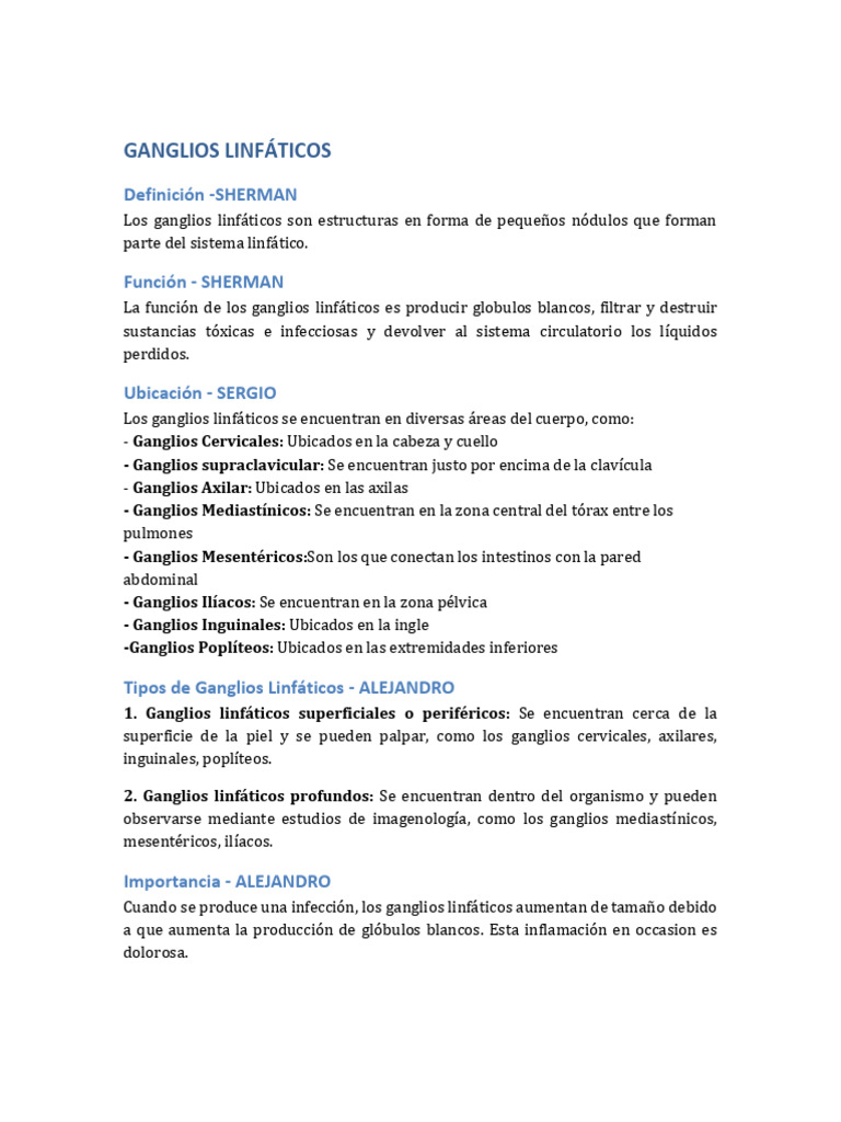 Ganglios Linfaticos | PDF