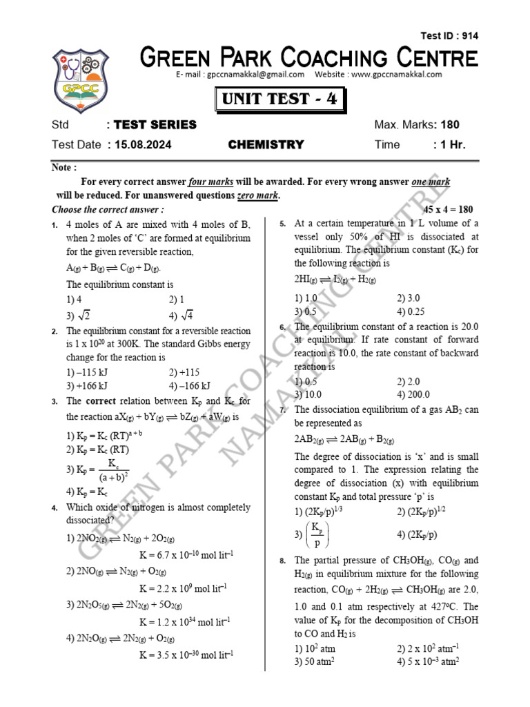 TS Un4 Che 50atoms2 QP | PDF