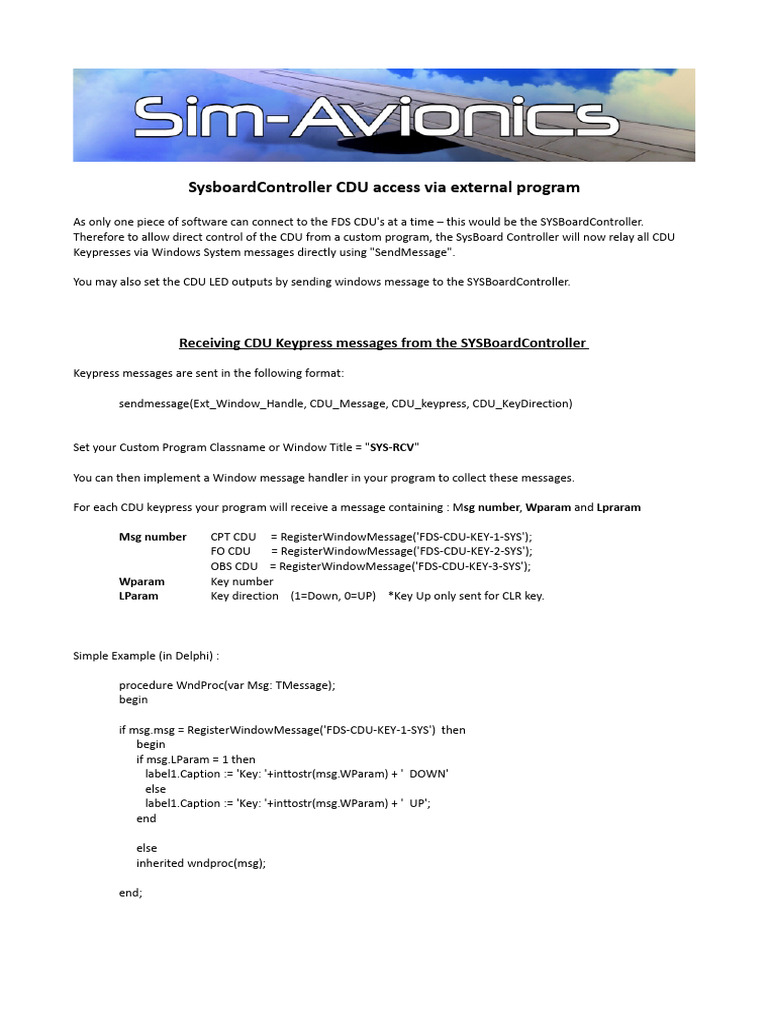 SDK - CDU Control Via SYSBoard Controller | PDF | Computing | Software