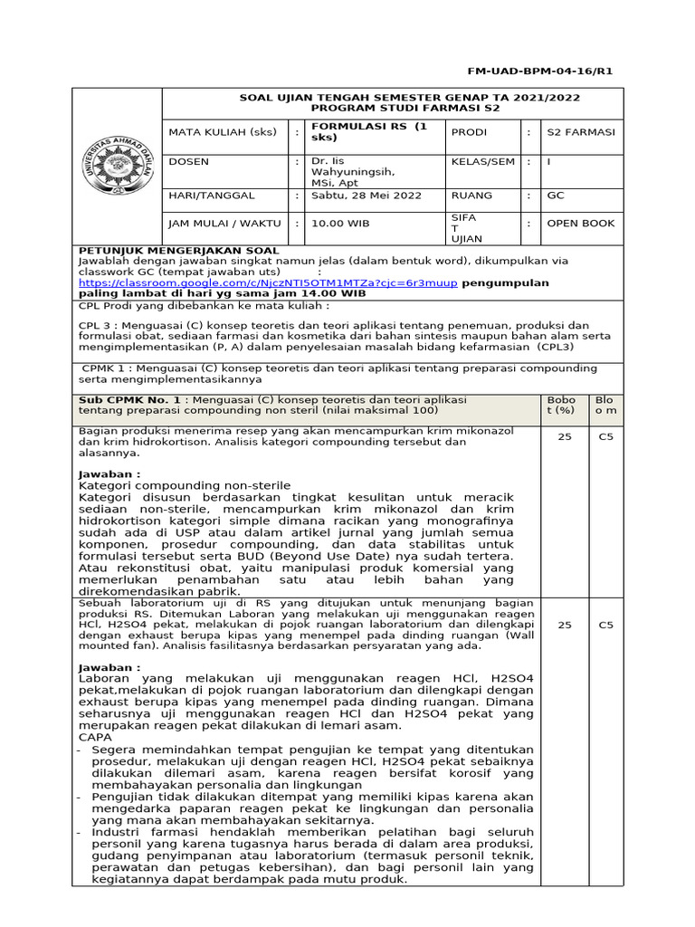 Patimah Simamora 2108045014 Uts Frs Gnp-2122 | PDF