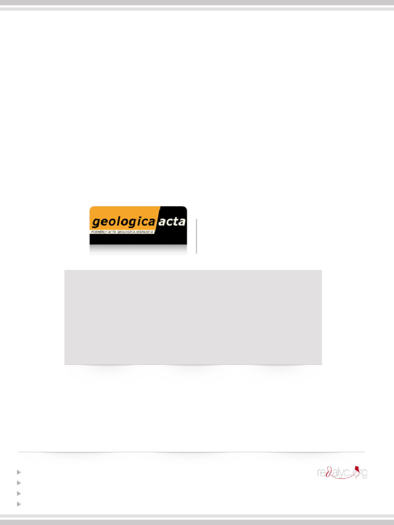 Geologica Acta: An International Earth Science Journal 1695-6133 | PDF