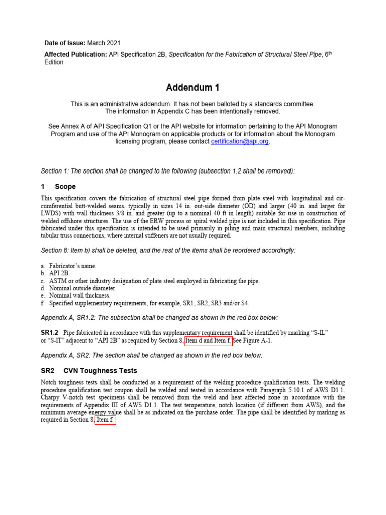 Addendum 1: 1 Scope | PDF