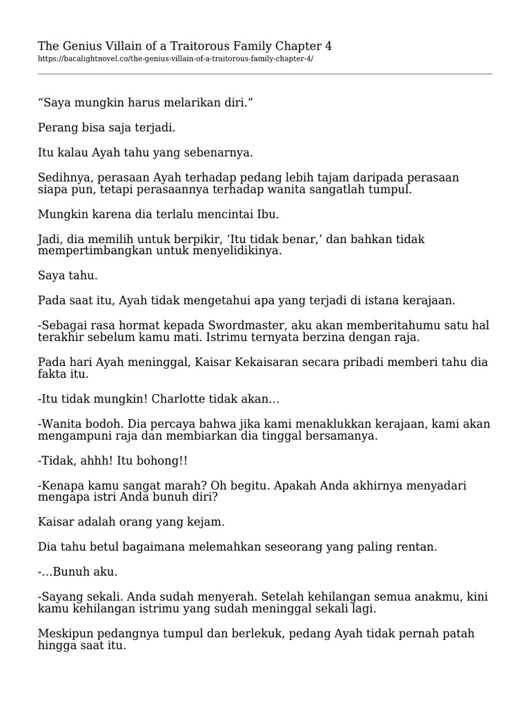 The Genius Villain of A Traitorous Family Chapter 4 Bacalightnovel - Co ...