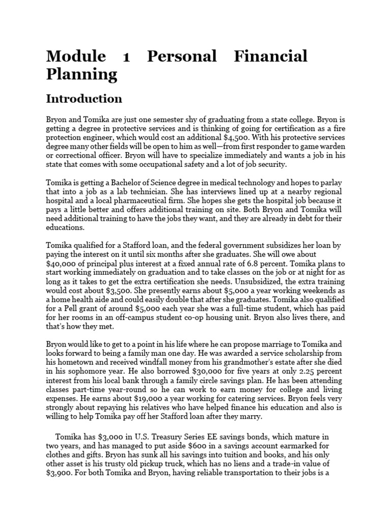 Module 1 Personal Finance | PDF