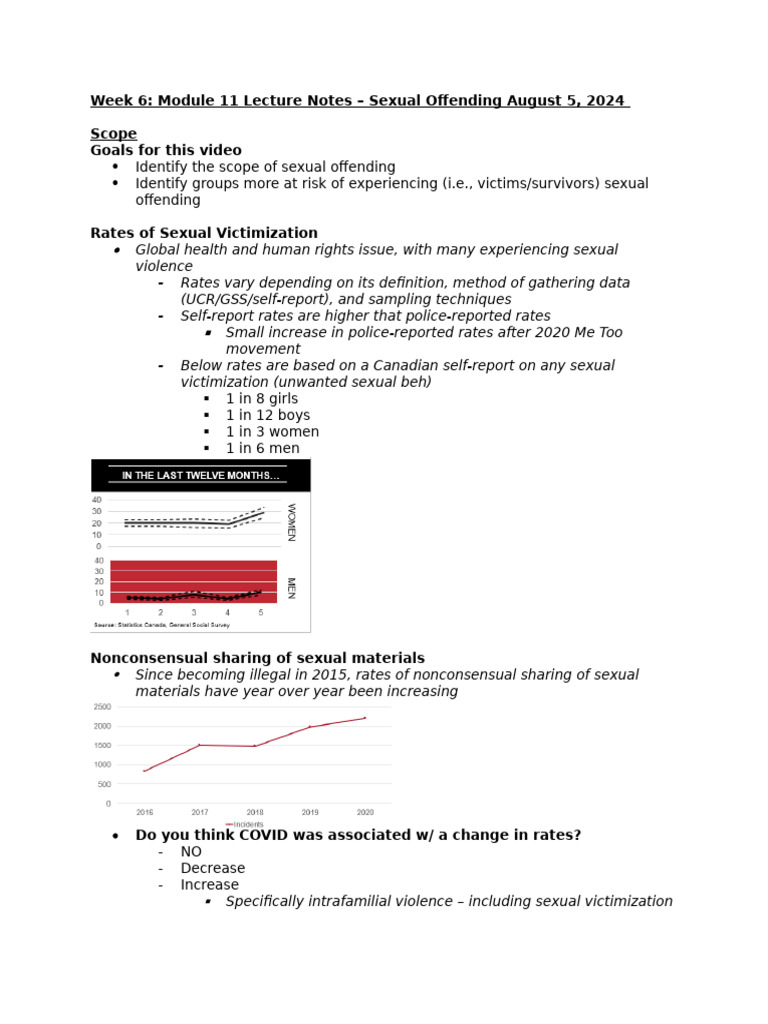 PSCY 3402A Module 11 Lecture Notes August 5 2024 | PDF