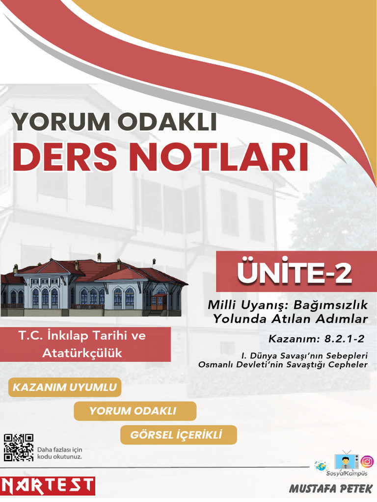 SosyalKampüs - Yorum Odaklı Ders Notları (Ü2 - 8.2.1-2i̇nkılap Tarihi) | PDF