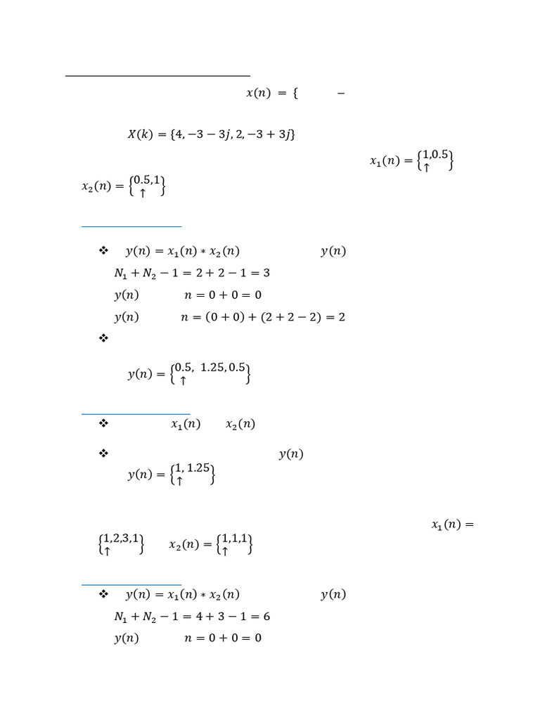 Linear Cicruclar Convolution - Practice Problems | PDF | Discrete ... Linear Cicruclar Convolution - Practice Problems | PDF | Discrete ...