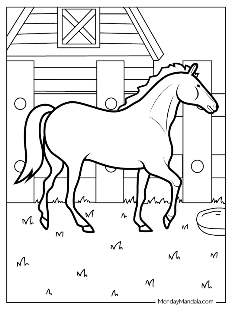 Farm-Horse-Coloring-Page | PDF