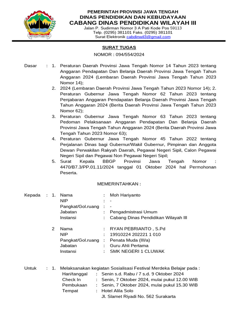 SPT-Sosialisasi Festifal Merdeka Belajar-Absen KU | PDF