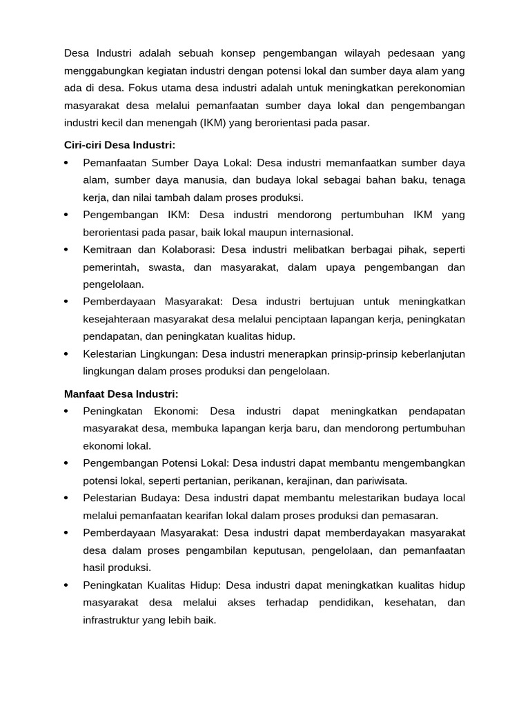 Desa Industri | PDF