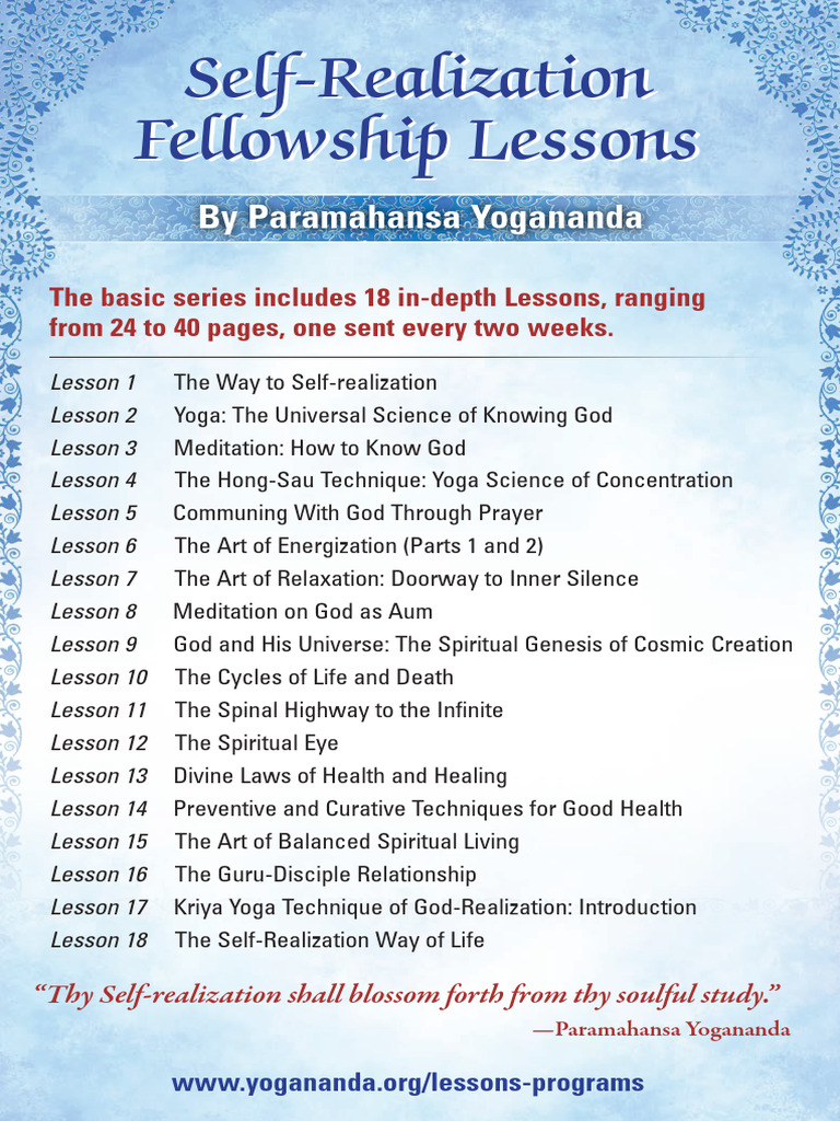 SRF Lessons Titles and Lessons App | PDF