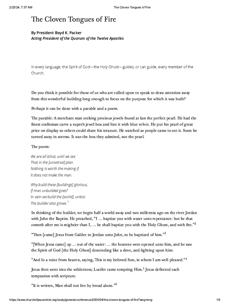 The Cloven Tongues of Fire | PDF