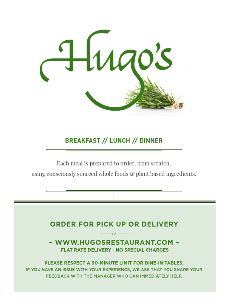 Hugos Menu Stucity PDF | PDF