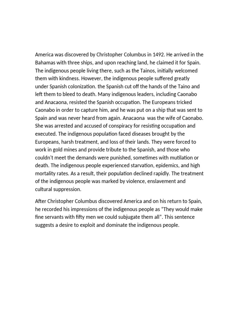 America Was Discovered by Christopher Columbus in 1492 | PDF