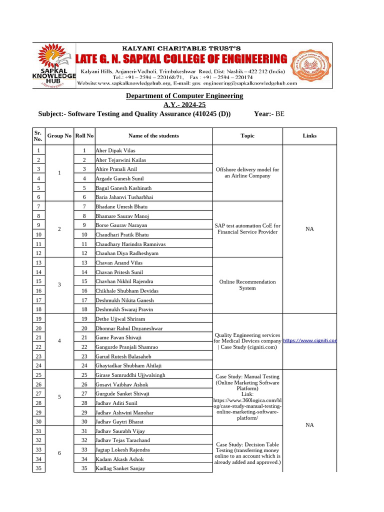 Case Study Allocation | PDF