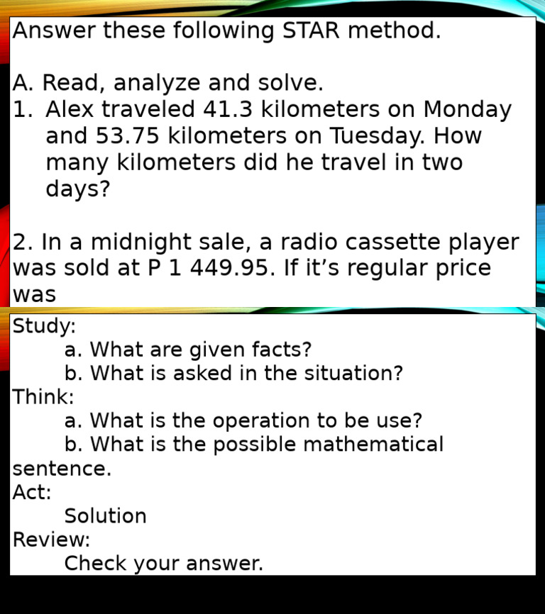 Math 5 Activity Thursday q2 w2 | PDF