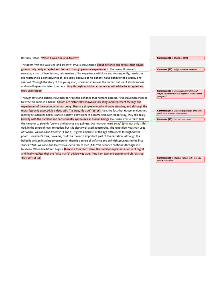 Brittany L Poetry Explication | PDF